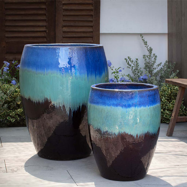 Home Campania International Planters Cabana Planter - Running Blue ...
