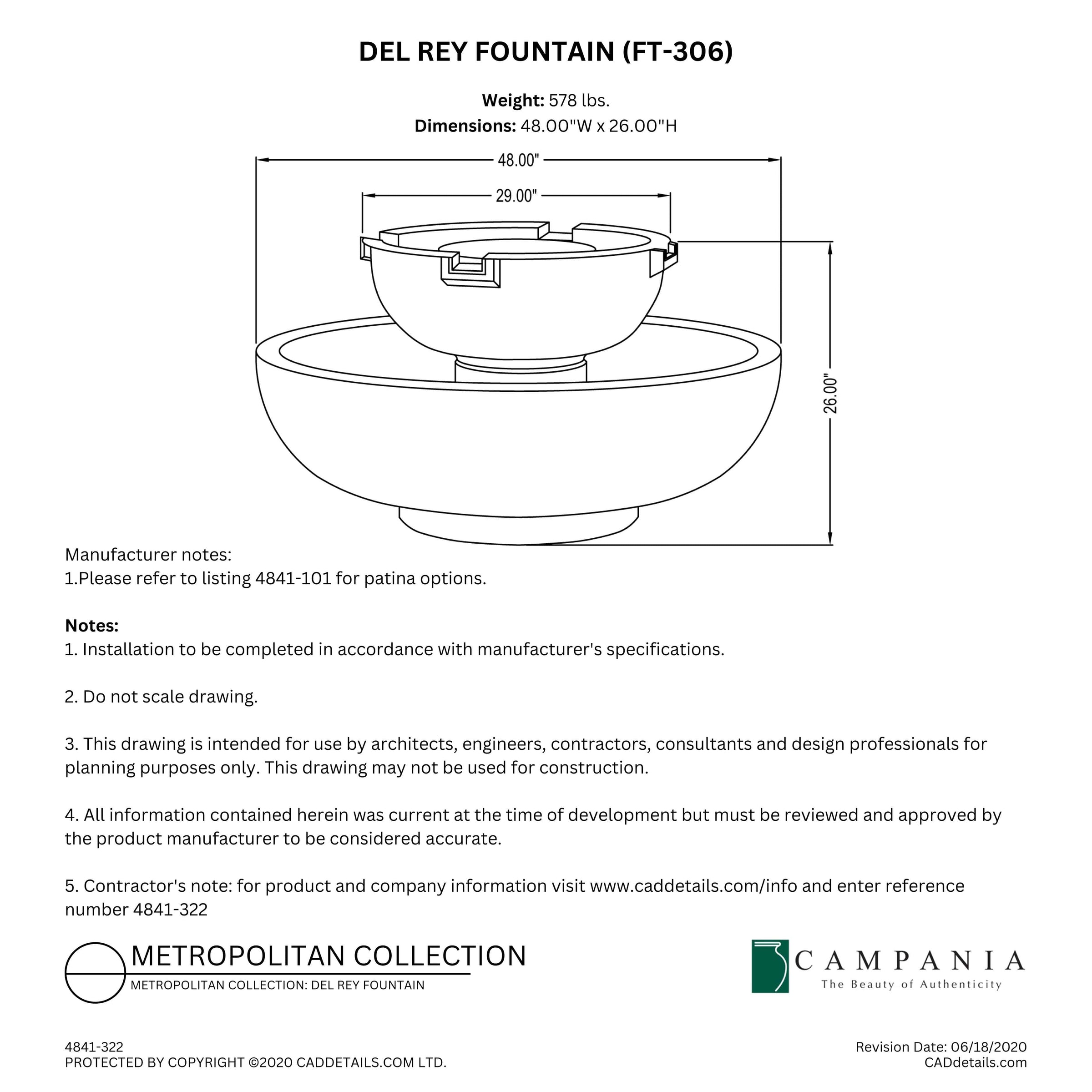 Del Rey Fountain by Campania International【Experience Instant Calm ...