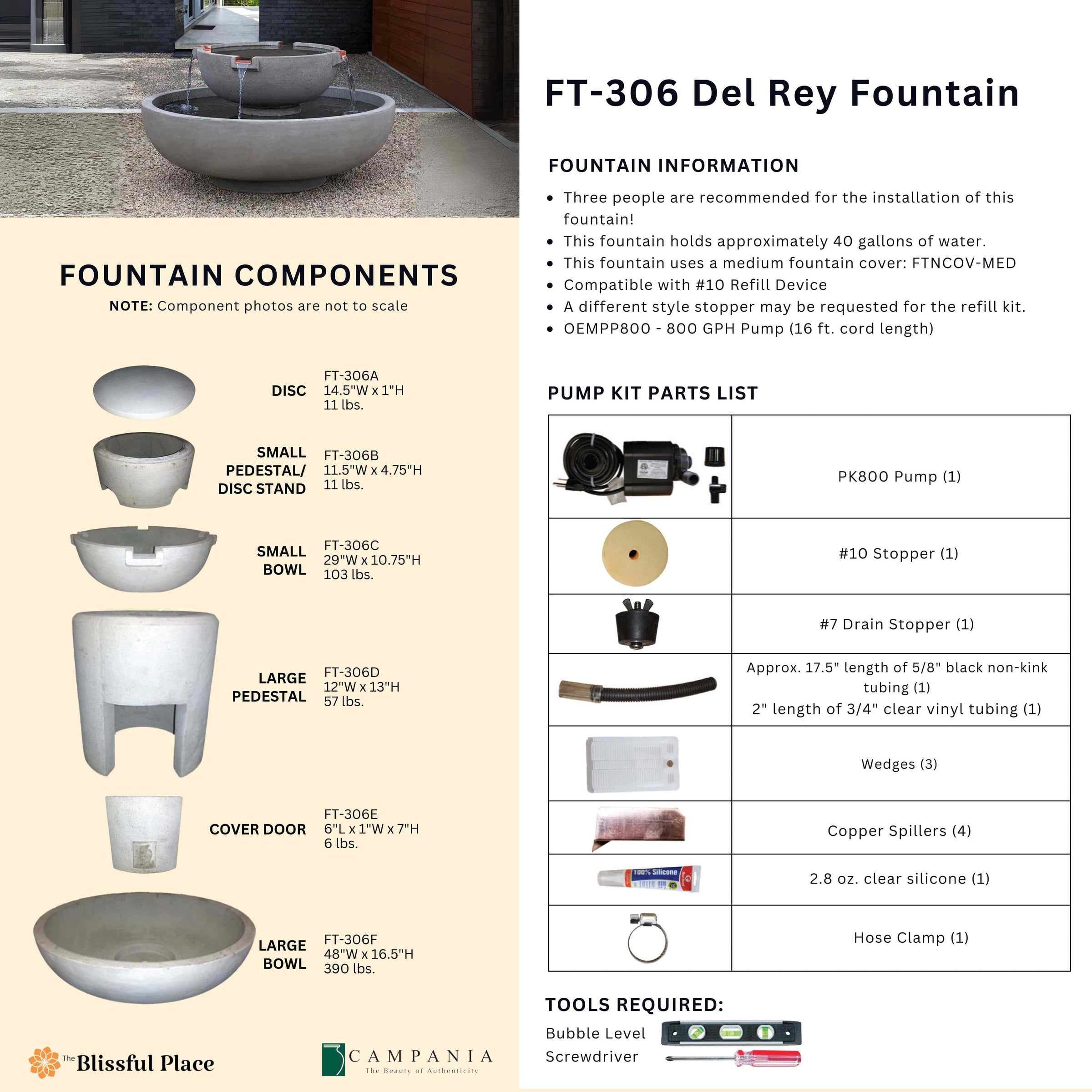 Del Rey Fountain by Campania International【Experience Instant Calm ...