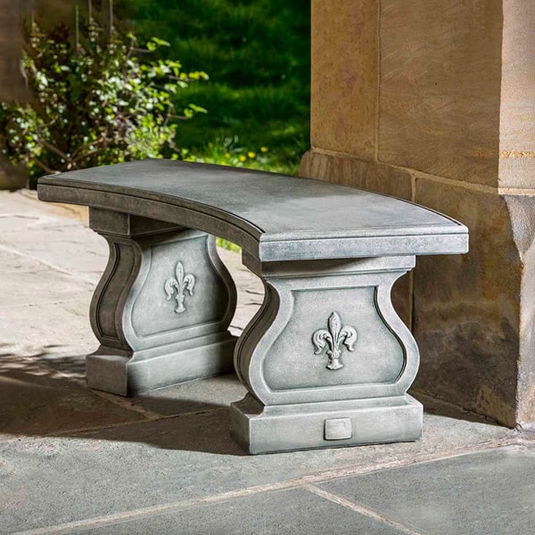 Fleur De Lys Curved Bench Campania International — The Blissful Place
