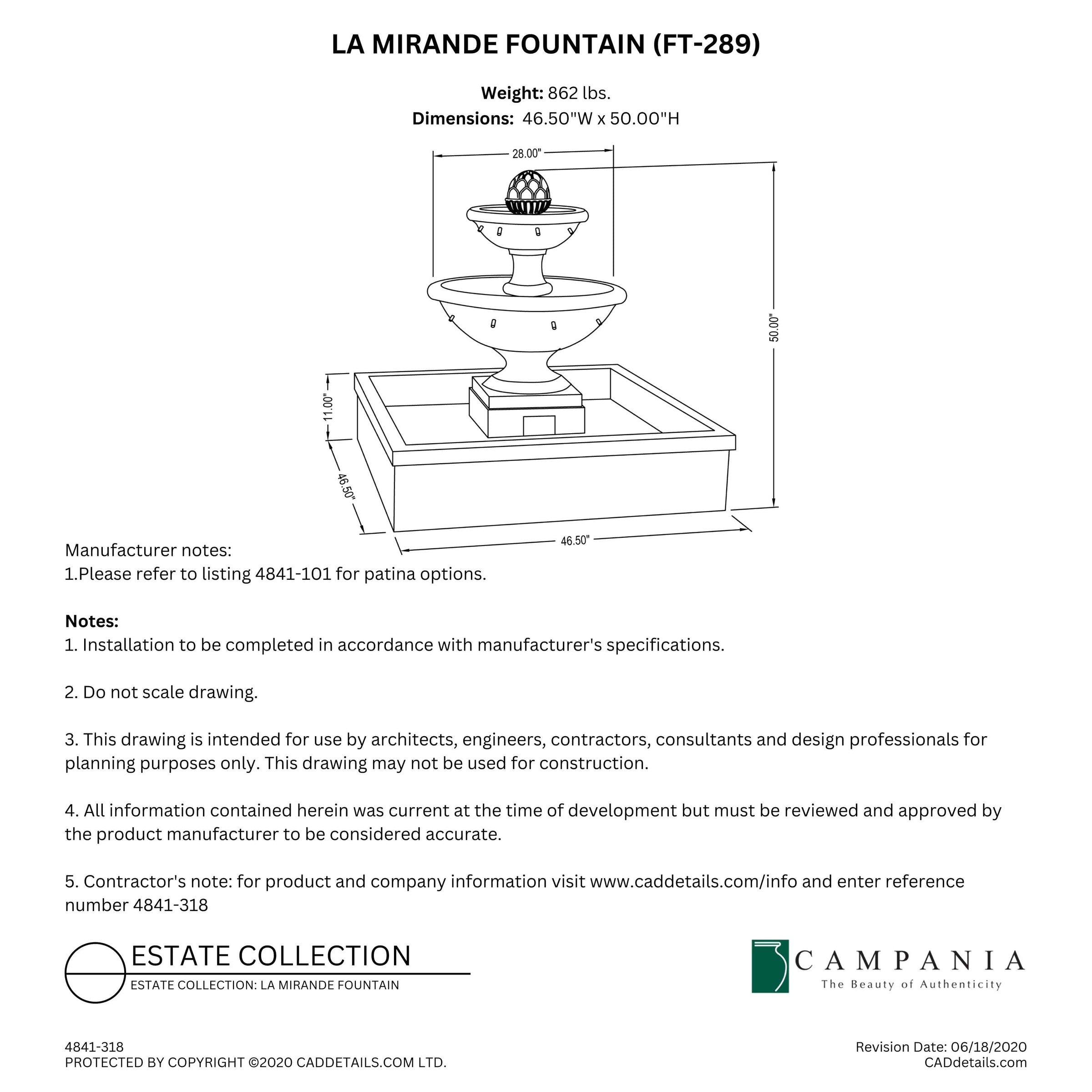 La Mirande Two Tier Fountain by Campania【Ready to Relax?】 — The ...