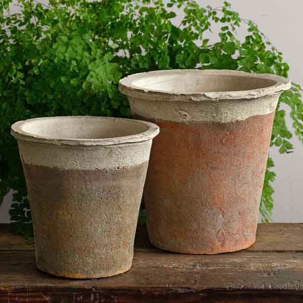 Large Tapered Farmer's Pot Planter - Cotswold White - S/8 Campania Int ...