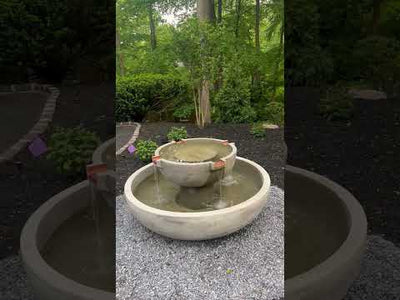 Del Rey Fountain | Large Serene Cascading Bowl Fountain — The Blissful ...