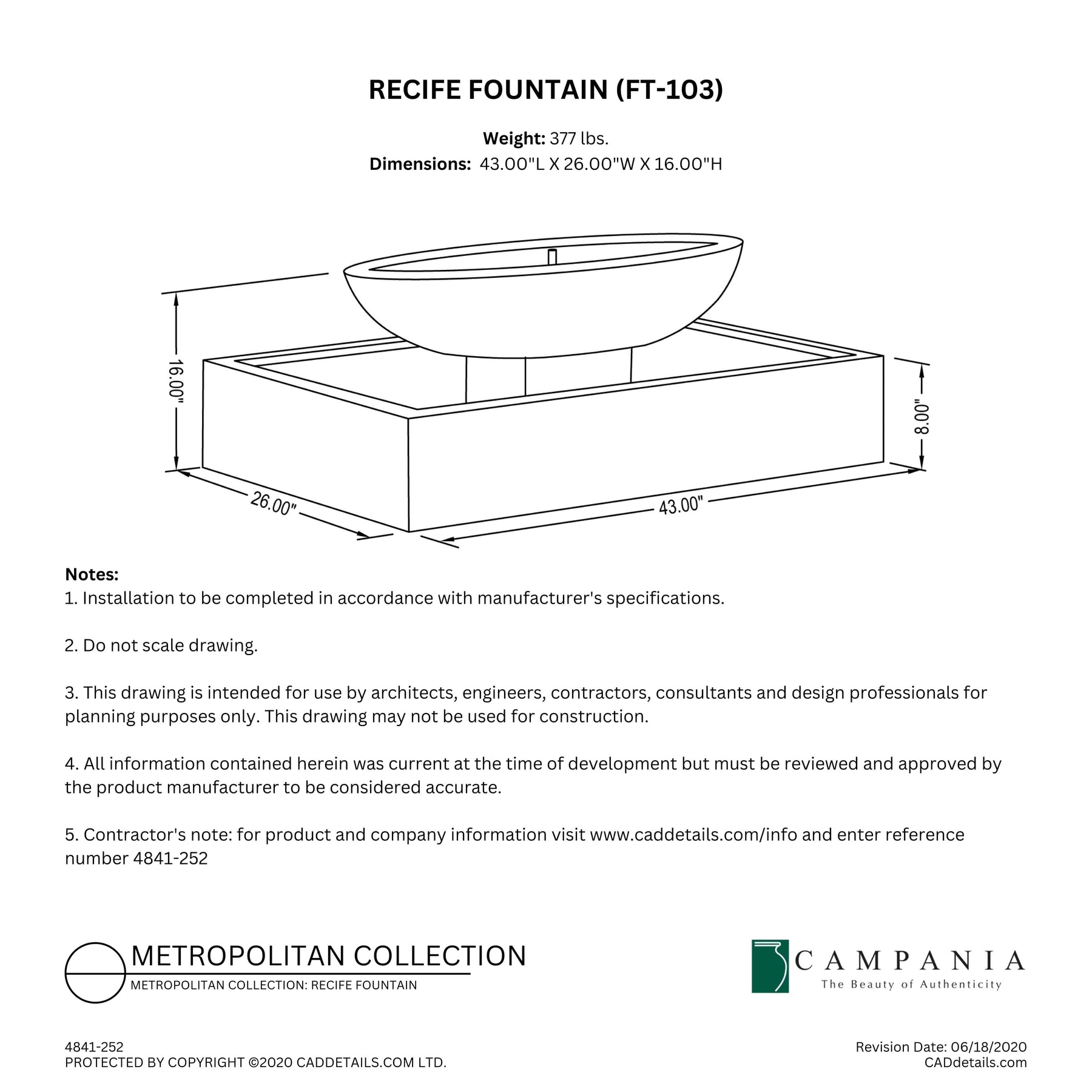 Recife Fountain | Modern Zen Outdoor Water Feature — The Blissful Place
