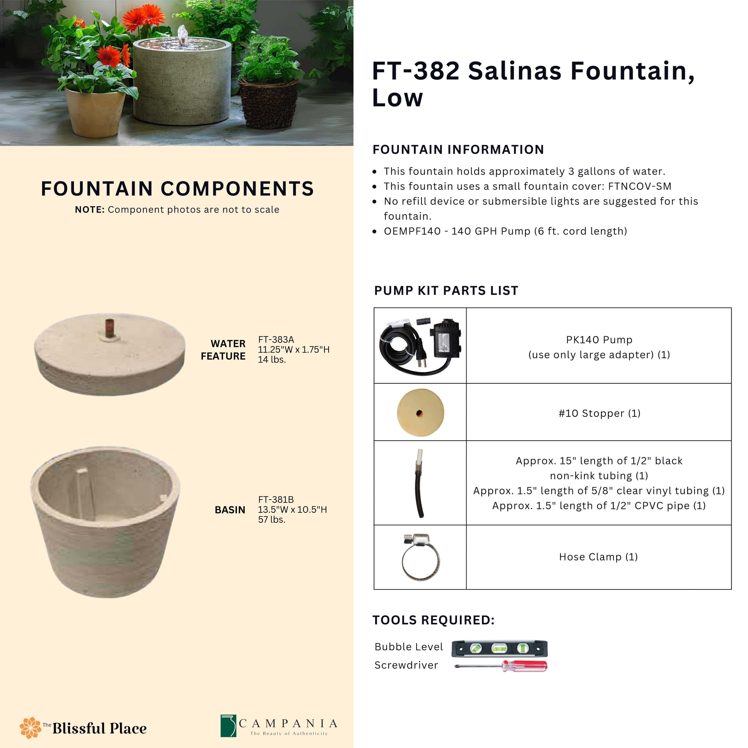 Low Salinas Fountain Campania【Experience Instant Serenity】 — The Blissful Place