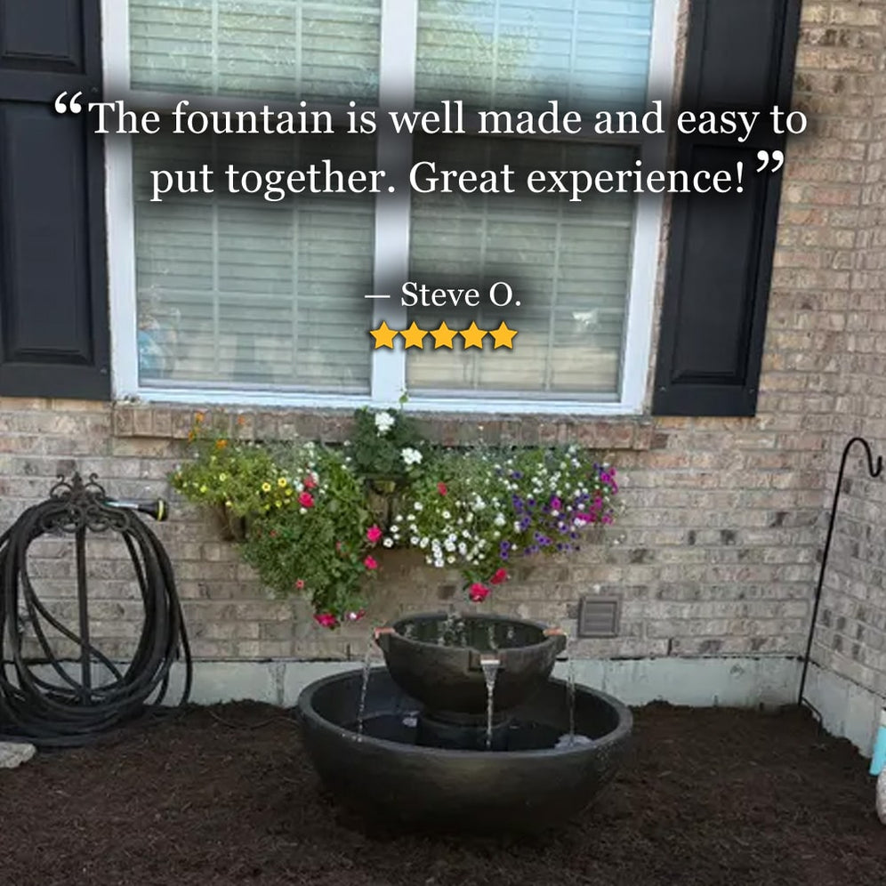 Small Del Rey Fountain | Calming Cascading Bowl Fountain — The Blissful ...